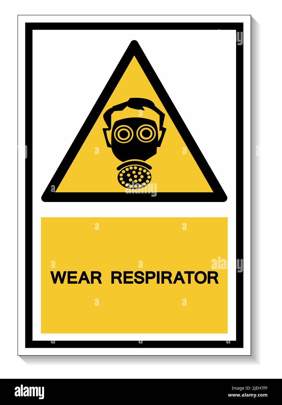 Symbol wear respirator protection Sign Isolate On White Background ...