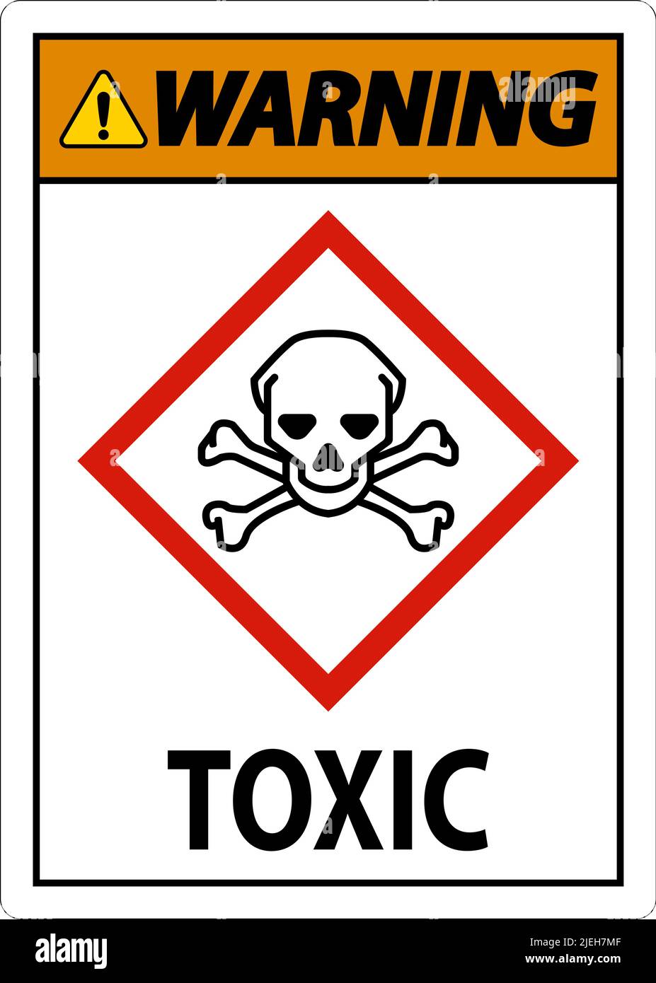 Warning Toxic GHS Sign On White Background Stock Vector Image & Art - Alamy