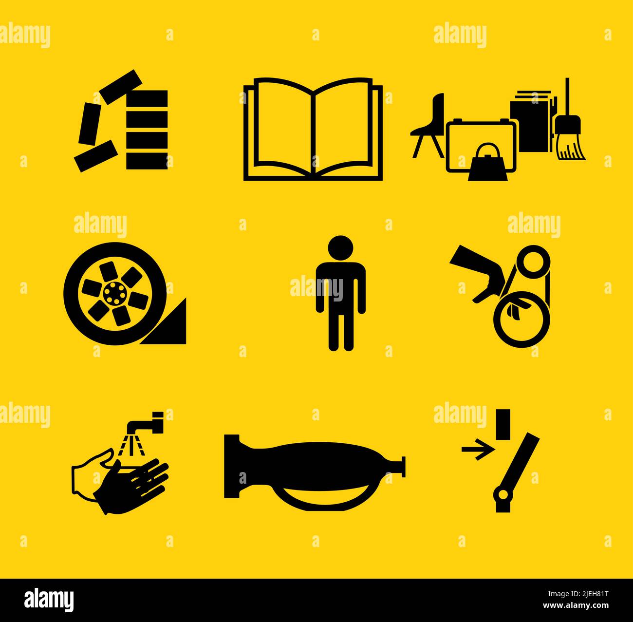 Required Personal Protective Equipment Ppe Symbol Safety Icon Stock