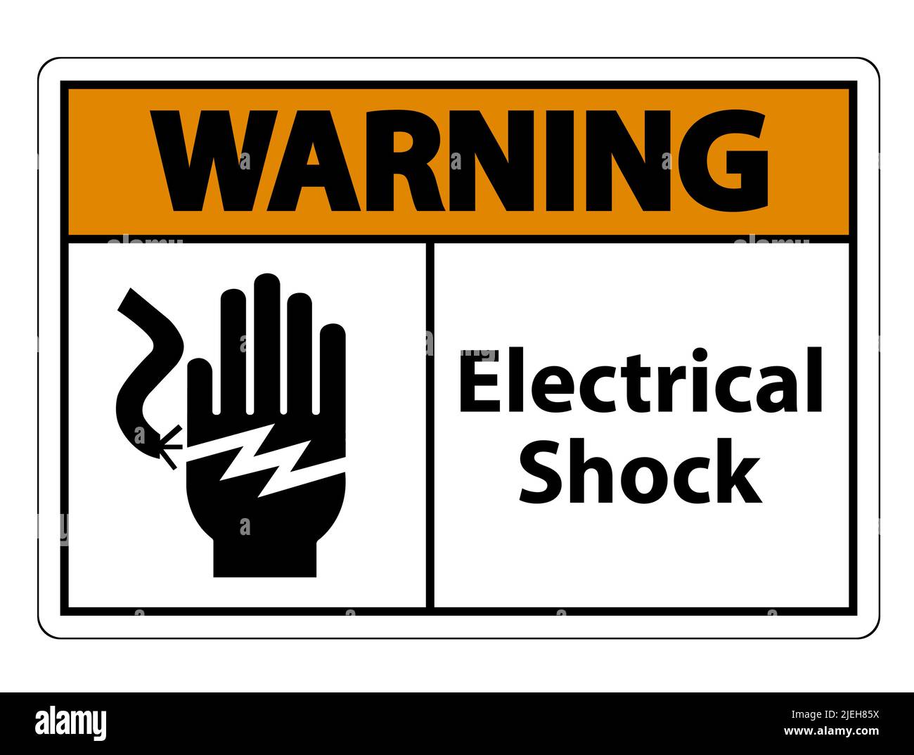 Electrical Shock Electrocution Symbol Sign, Vector Illustration ...