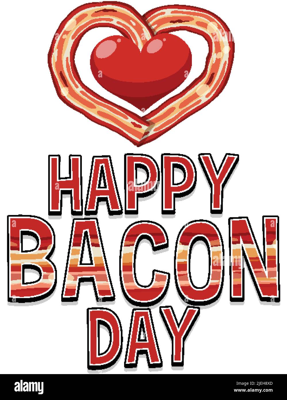 International bacon day logo banner illustration Stock Vector Image ...