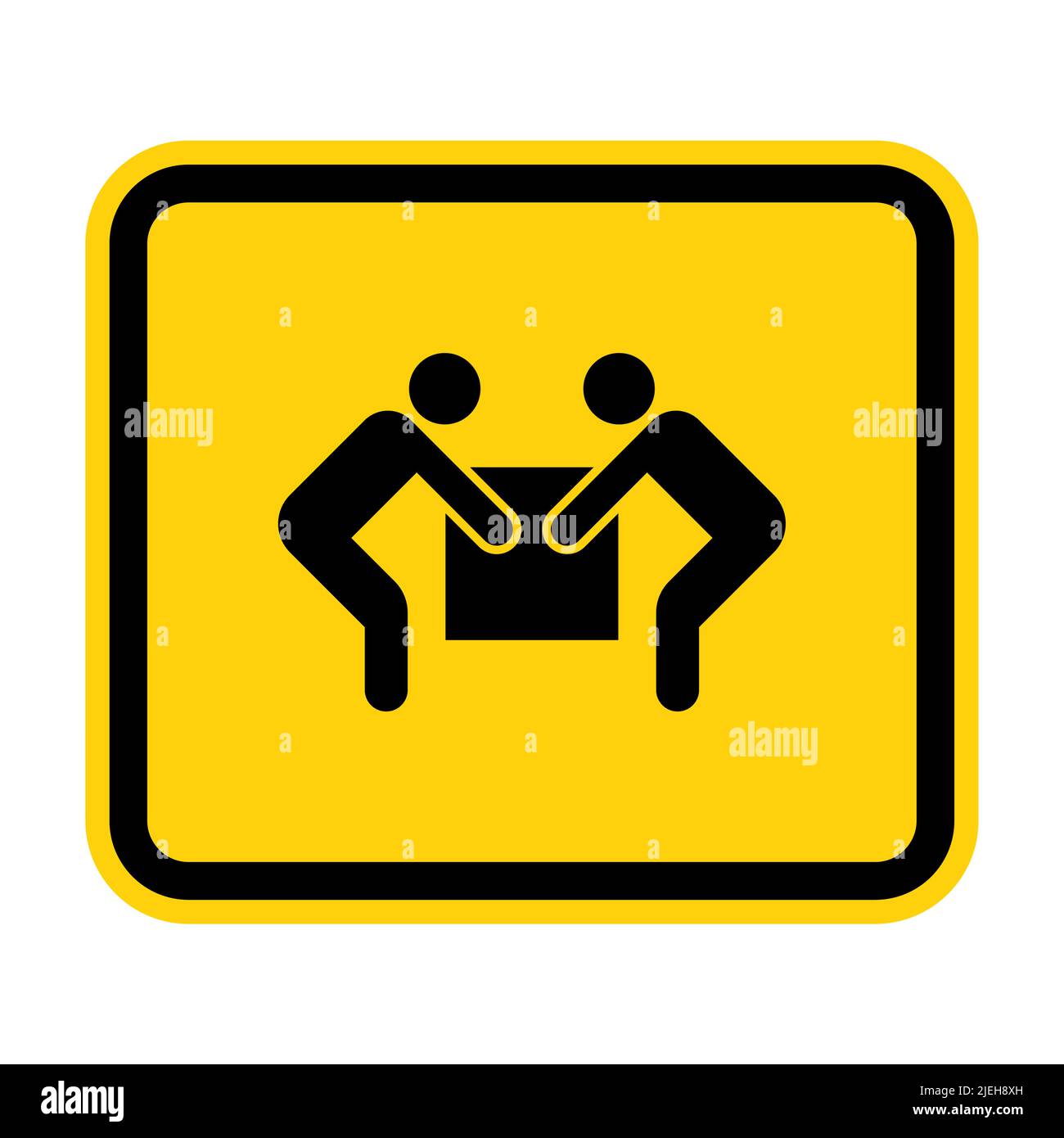 Symbol Two Person Lift Sign Isolate On White Background,Vector ...