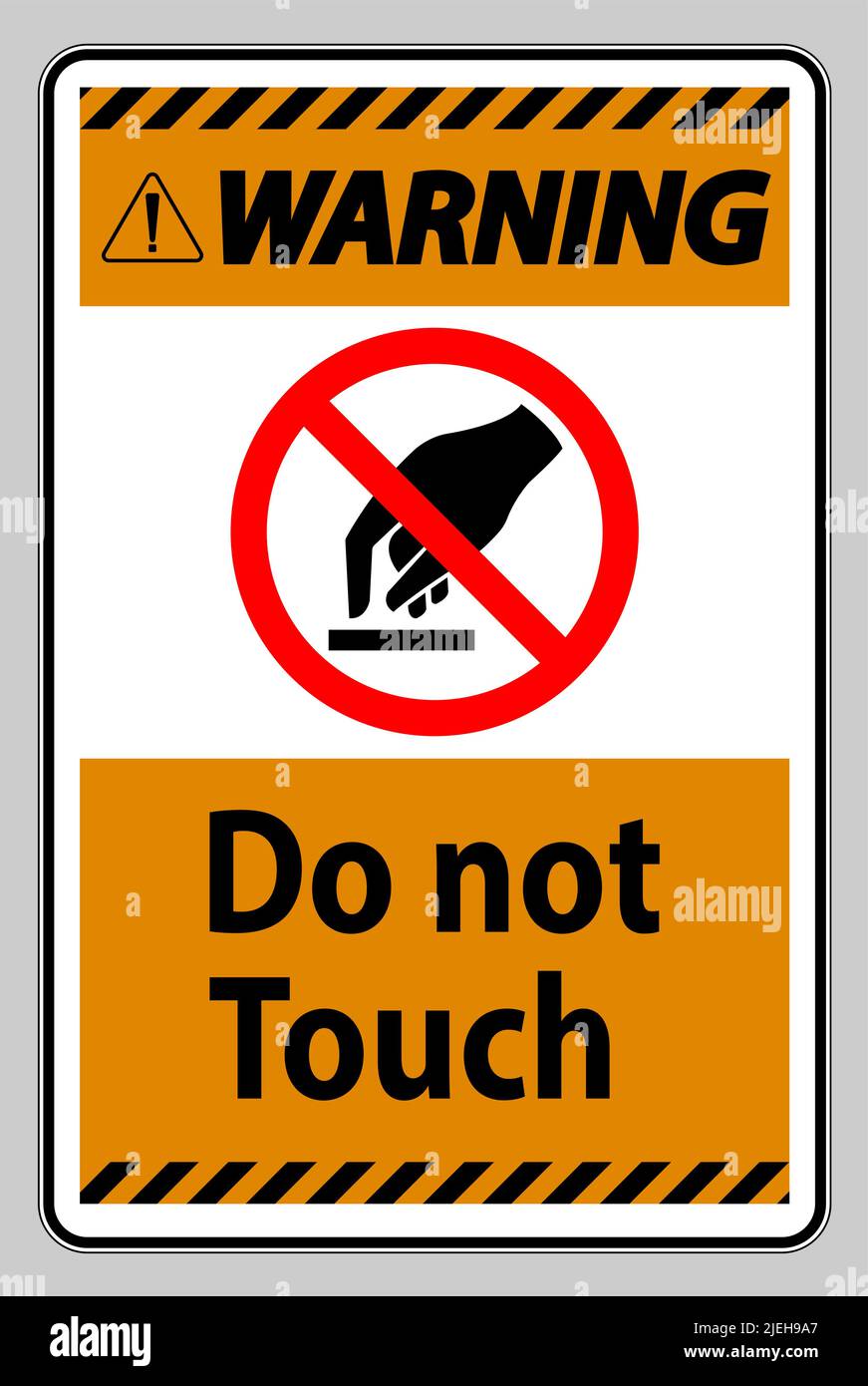 Warning Do Not Touch Symbol Sign Isolate On White Background Stock Vector Image & Art - Alamy