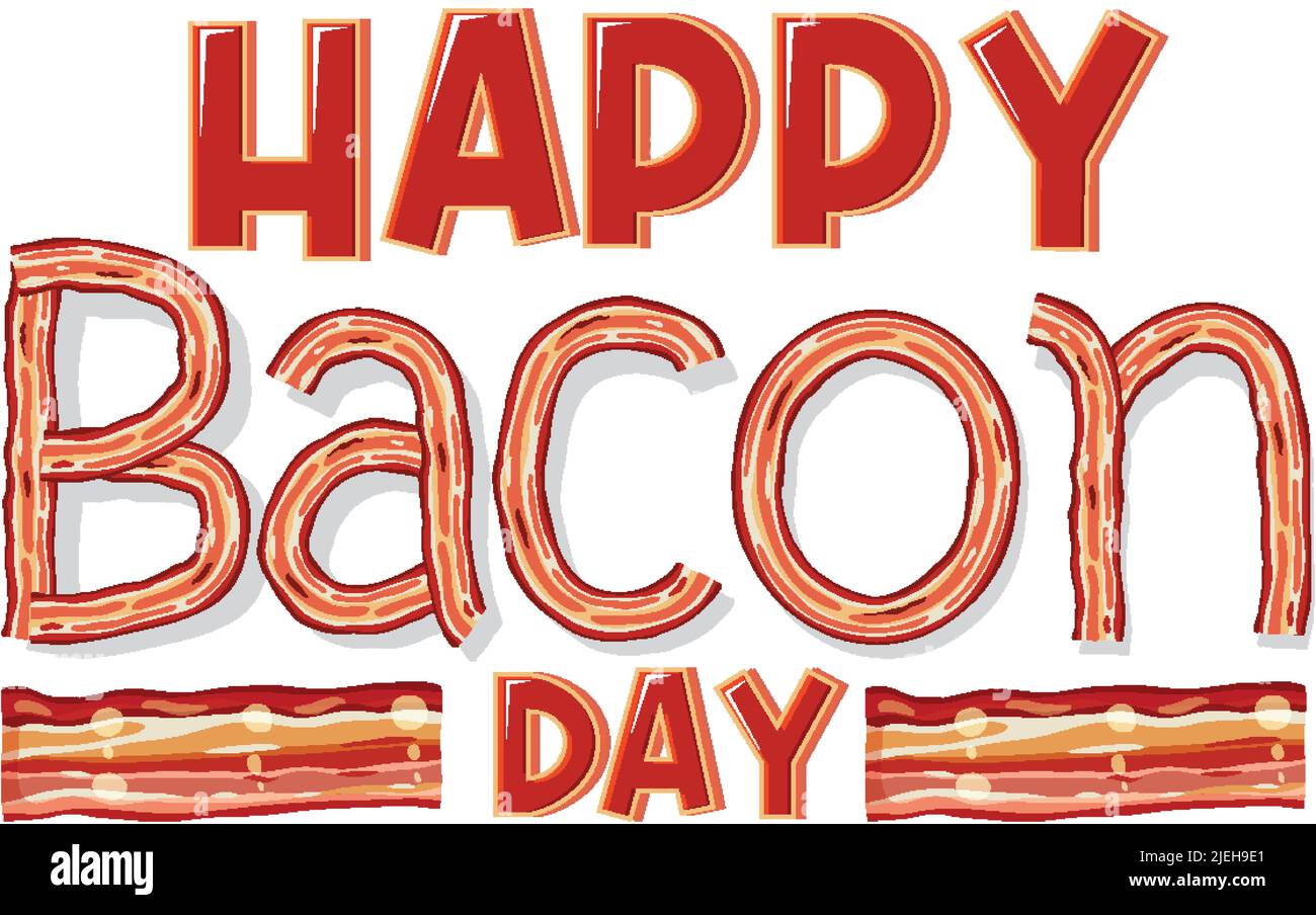 International bacon day poster template illustration Stock Vector Image ...