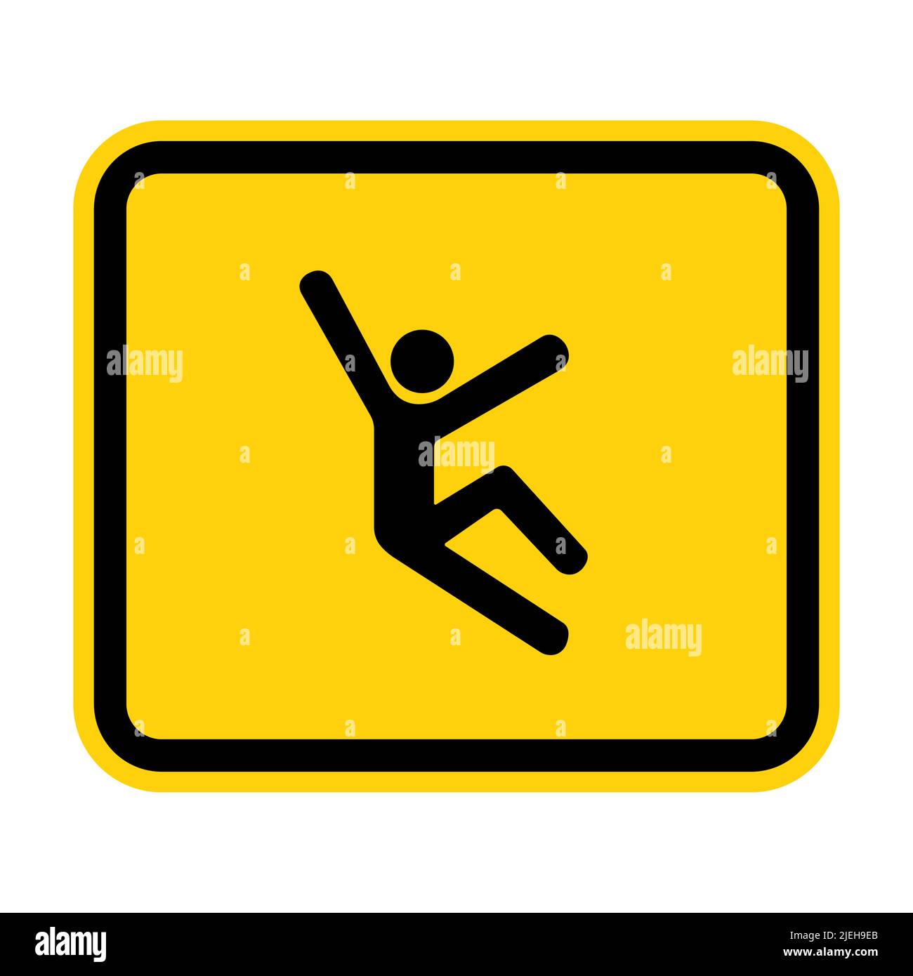 Climb Hazard Symbol Sign Isolate On White Background,Vector ...