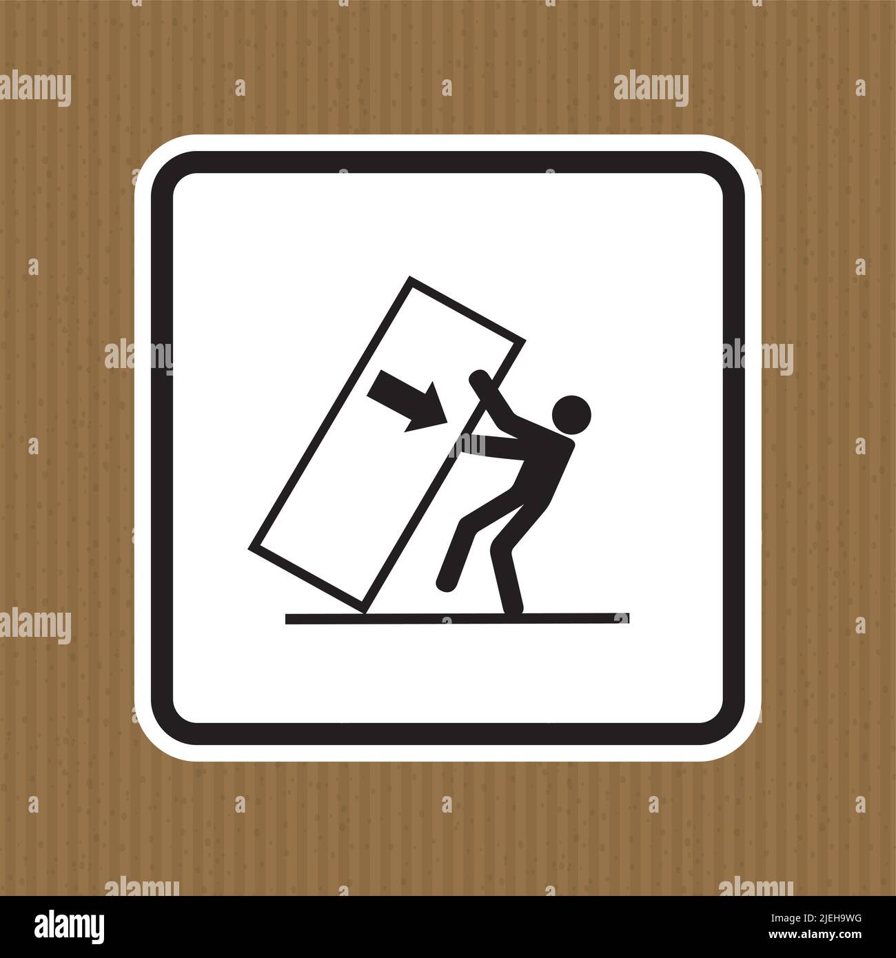 Body Crush Tip over Hazard Symbol Sign Isolate on White Background ...