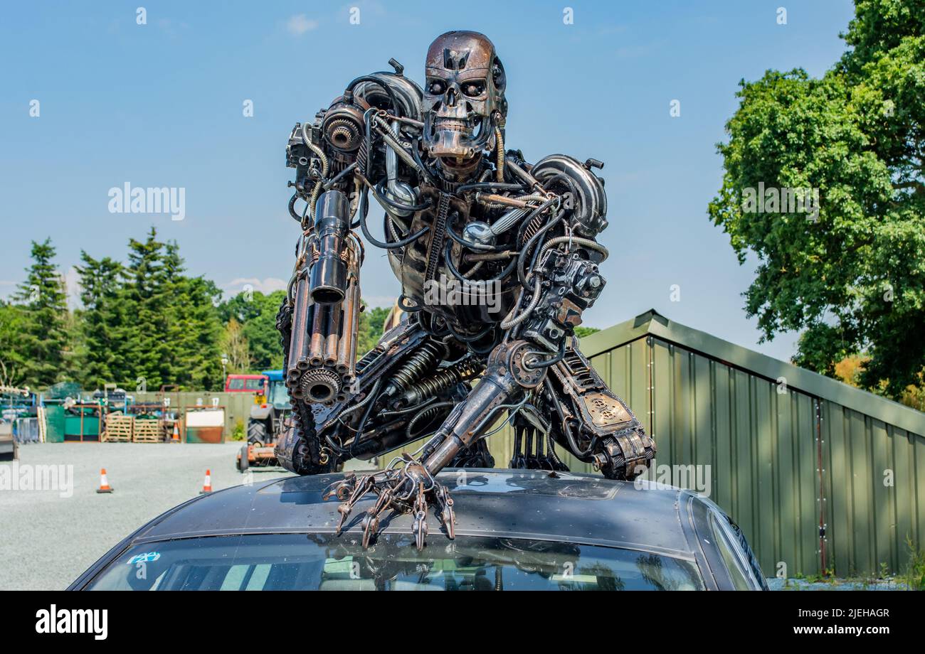 Metal sculptures that are based at the British Iron Works in Oswestry ...