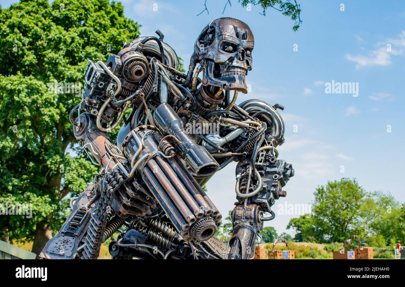 Metal sculptures that are based at the British Iron Works in Oswestry ...
