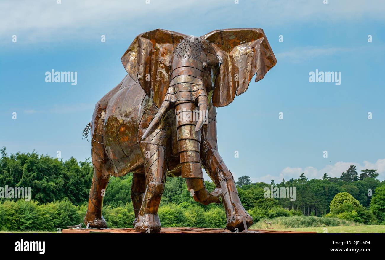 Metal sculptures that are based at the British Iron Works in Oswestry ...