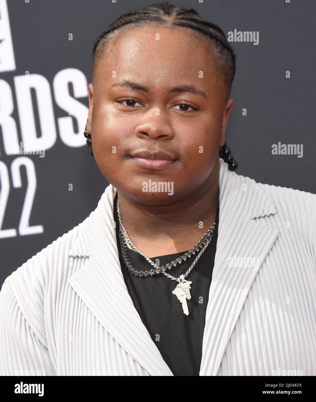 Los Angeles, USA. 26th June, 2022. Barron Davis arrives at the BET ...