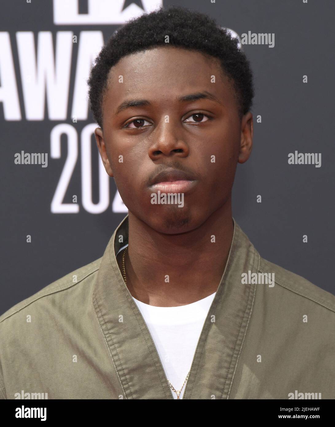 Los Angeles, USA. 26th June, 2022. Alex Hibbert arrives at the BET ...