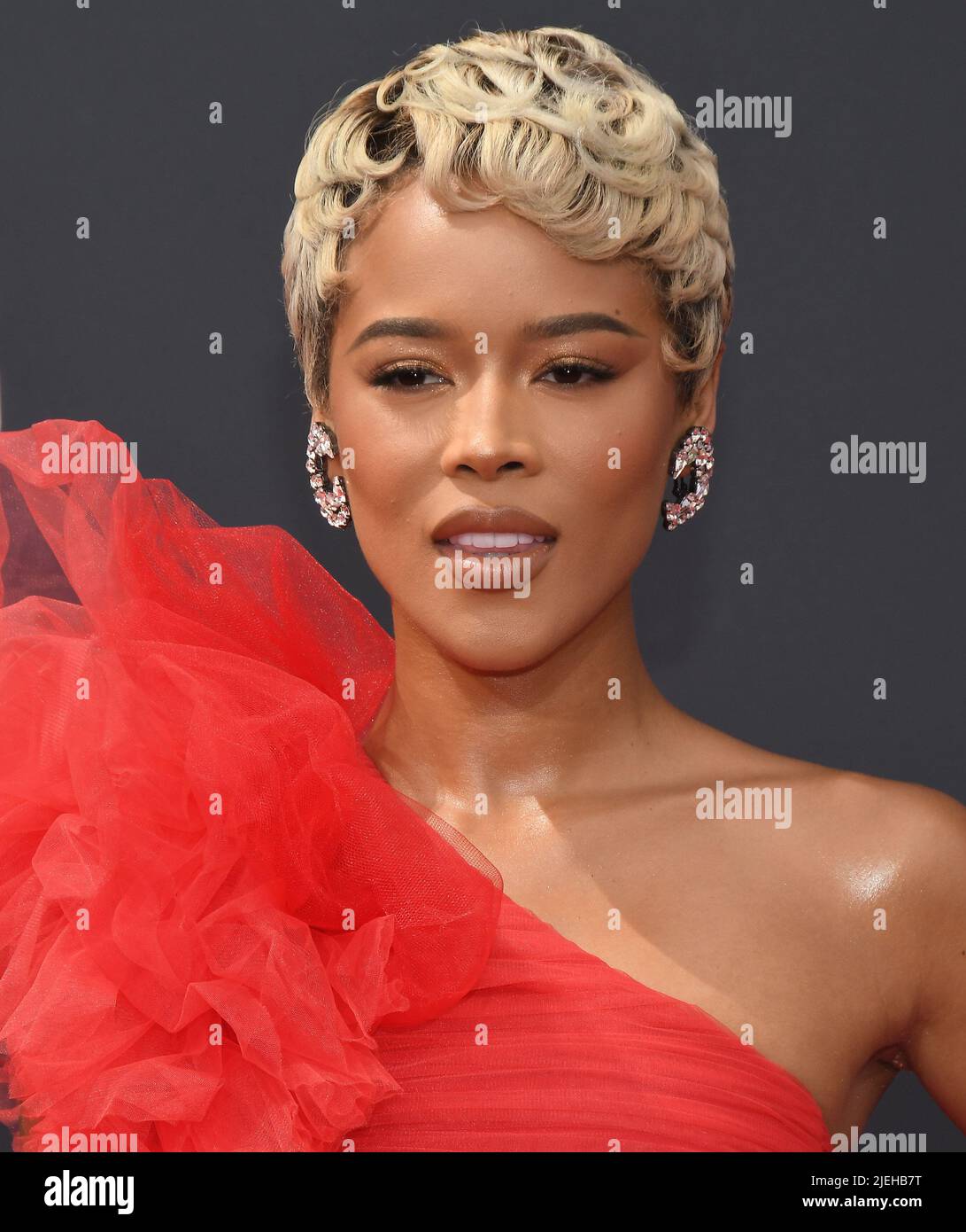 Los Angeles, USA. 26th June, 2022. Serayah arrives at the BET Awards ...