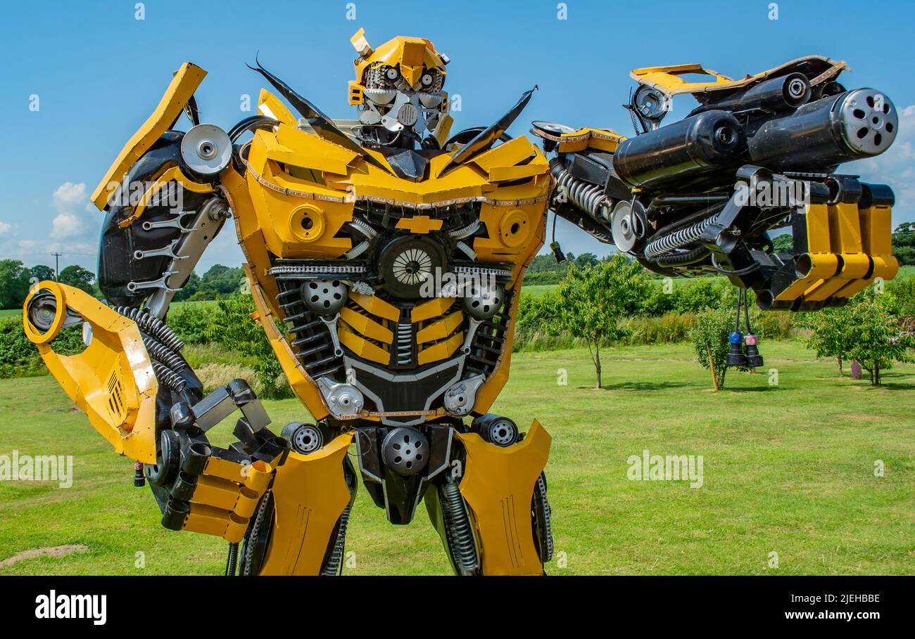 Metal sculptures that are based at the British Iron Works in Oswestry ...