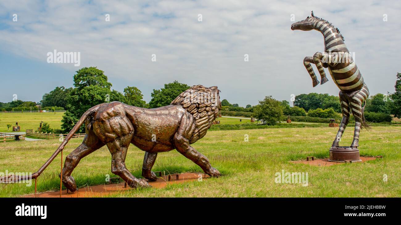 Metal sculptures that are based at the British Iron Works in Oswestry ...