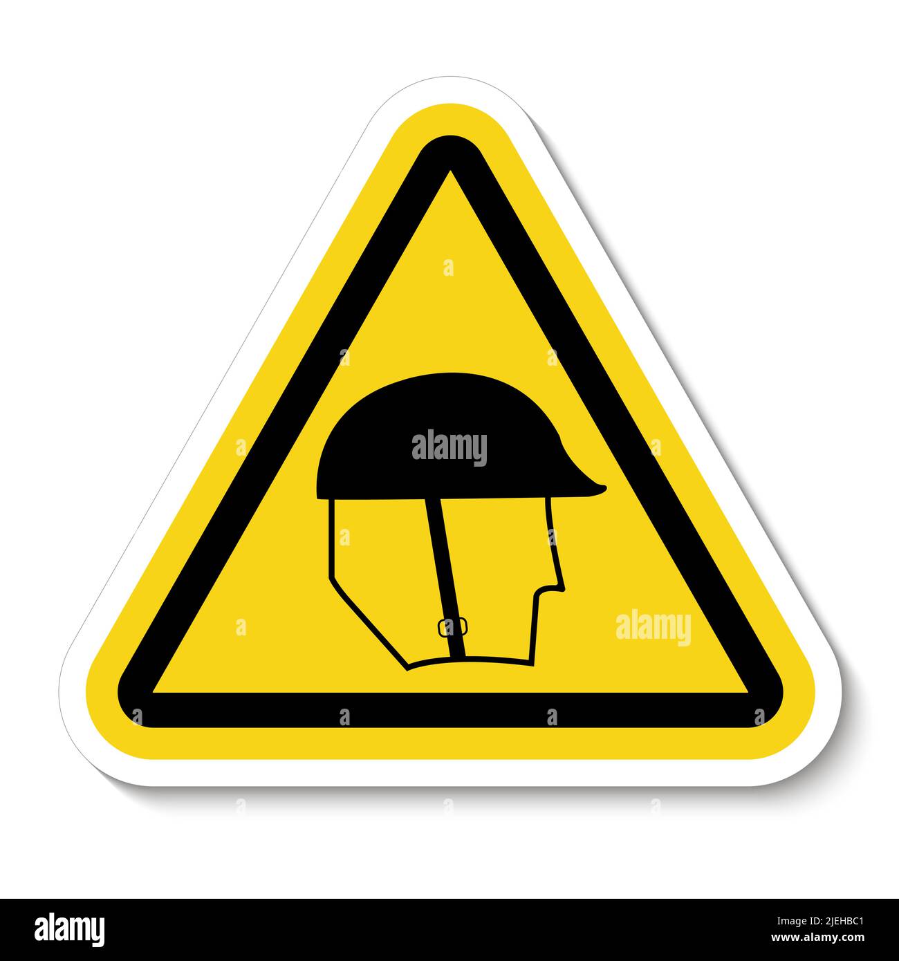 Symbol Wear Head Protection Sign Isolate On White Background,Vector ...