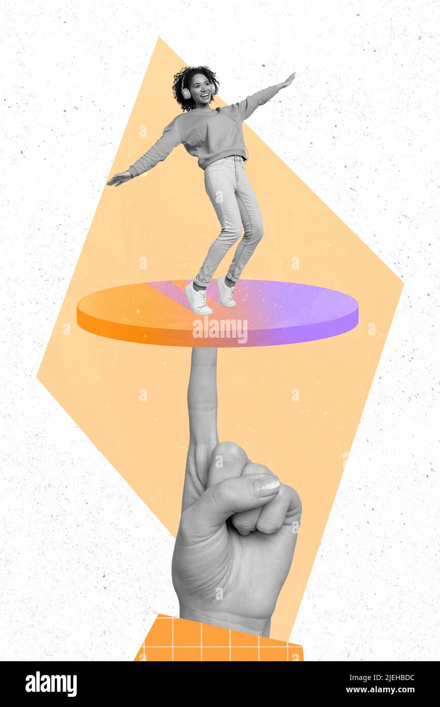 Photo cartoon comics sketch picture of happy smiling lady dancing scene ...