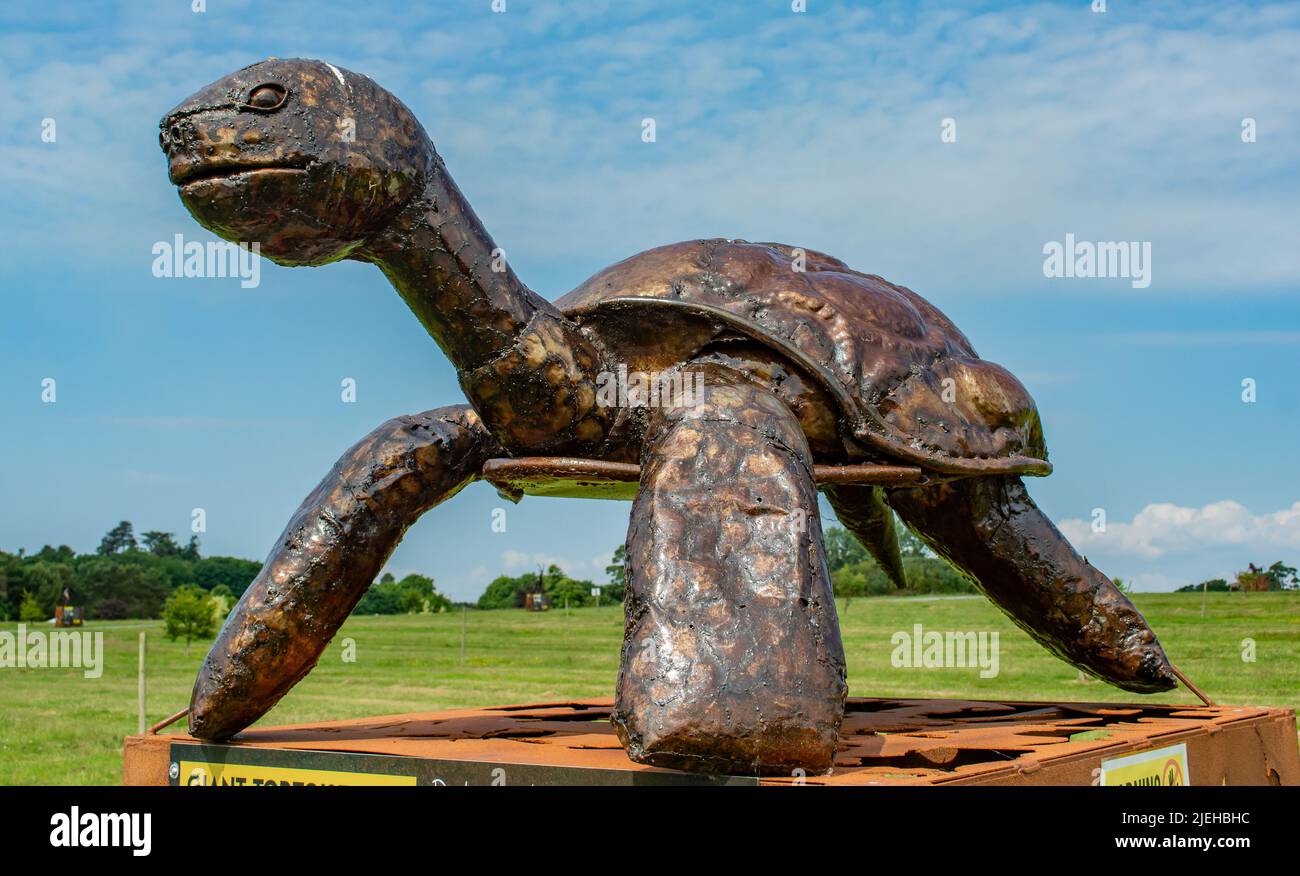 Metal sculptures that are based at the British Iron Works in Oswestry ...