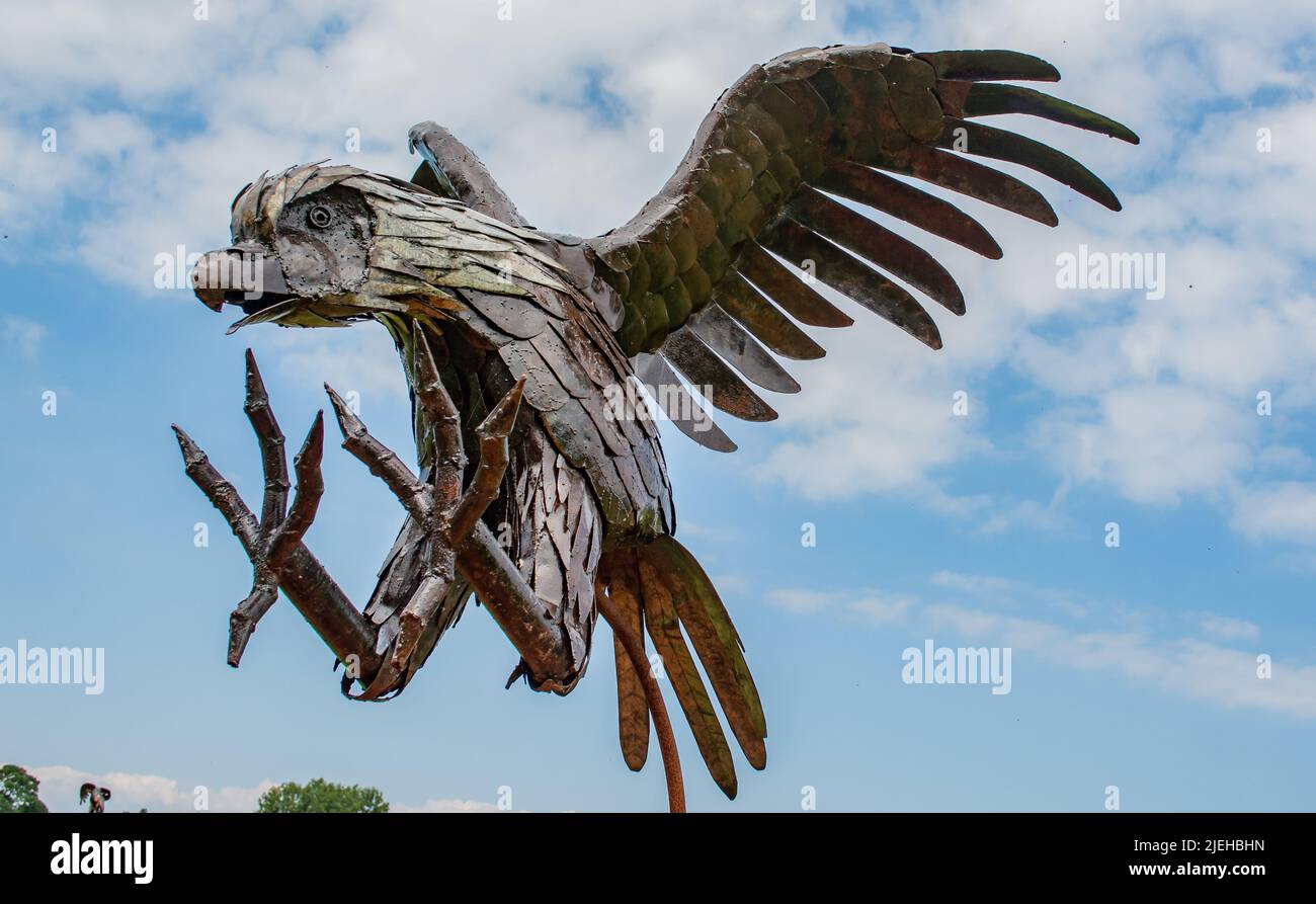 Metal sculptures that are based at the British Iron Works in Oswestry ...