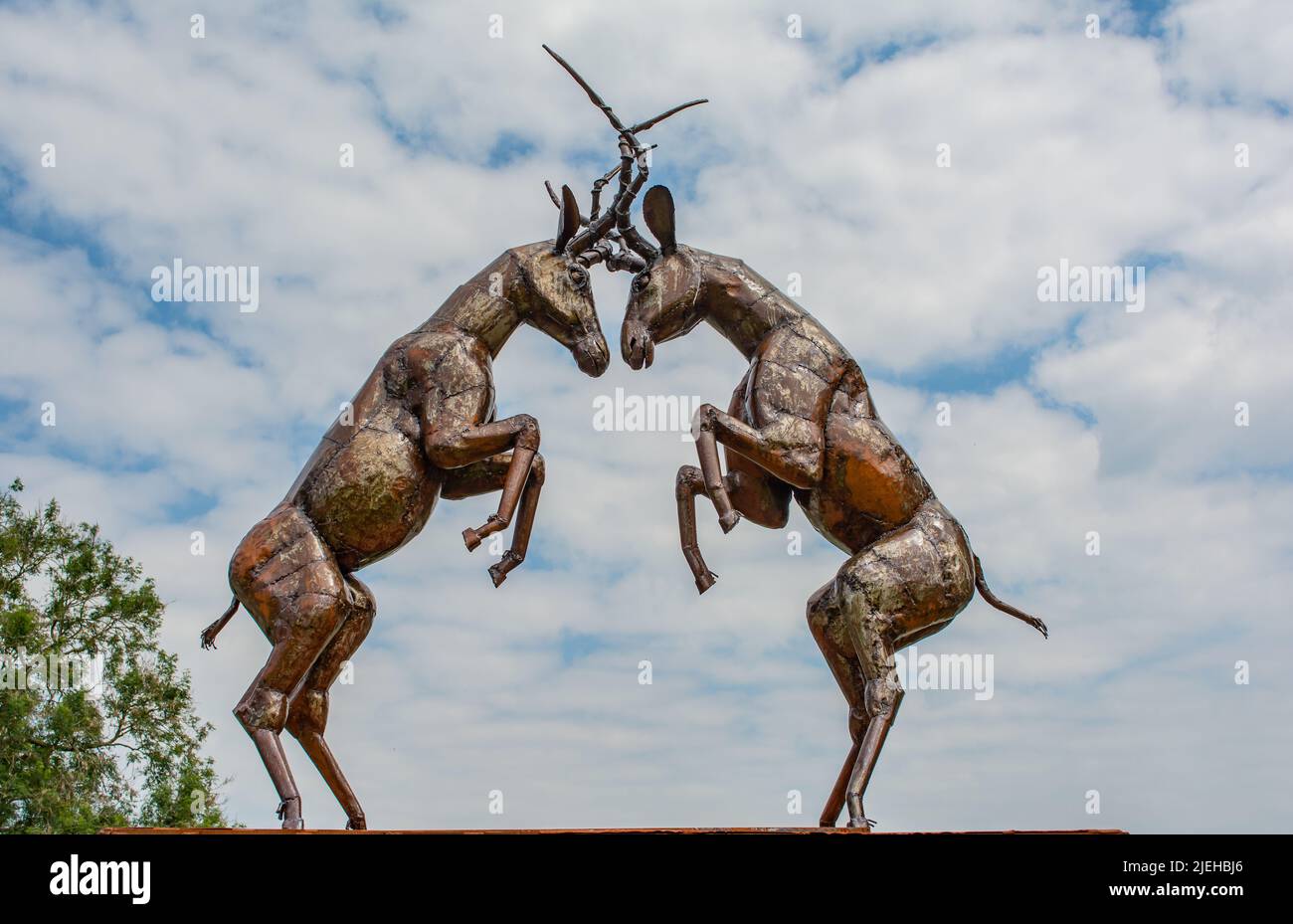 Metal sculptures that are based at the British Iron Works in Oswestry ...