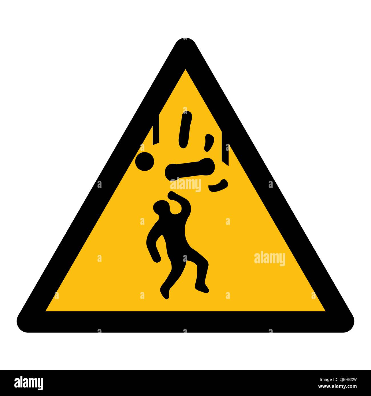 Beware Falling Objects Symbol Isolate On White Background,Vector ...