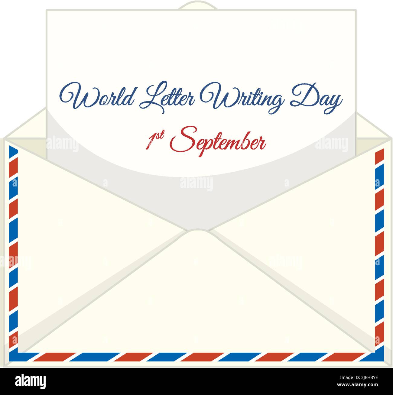 World Letter Writing Day Banner Design illustration Stock Vector Image ...