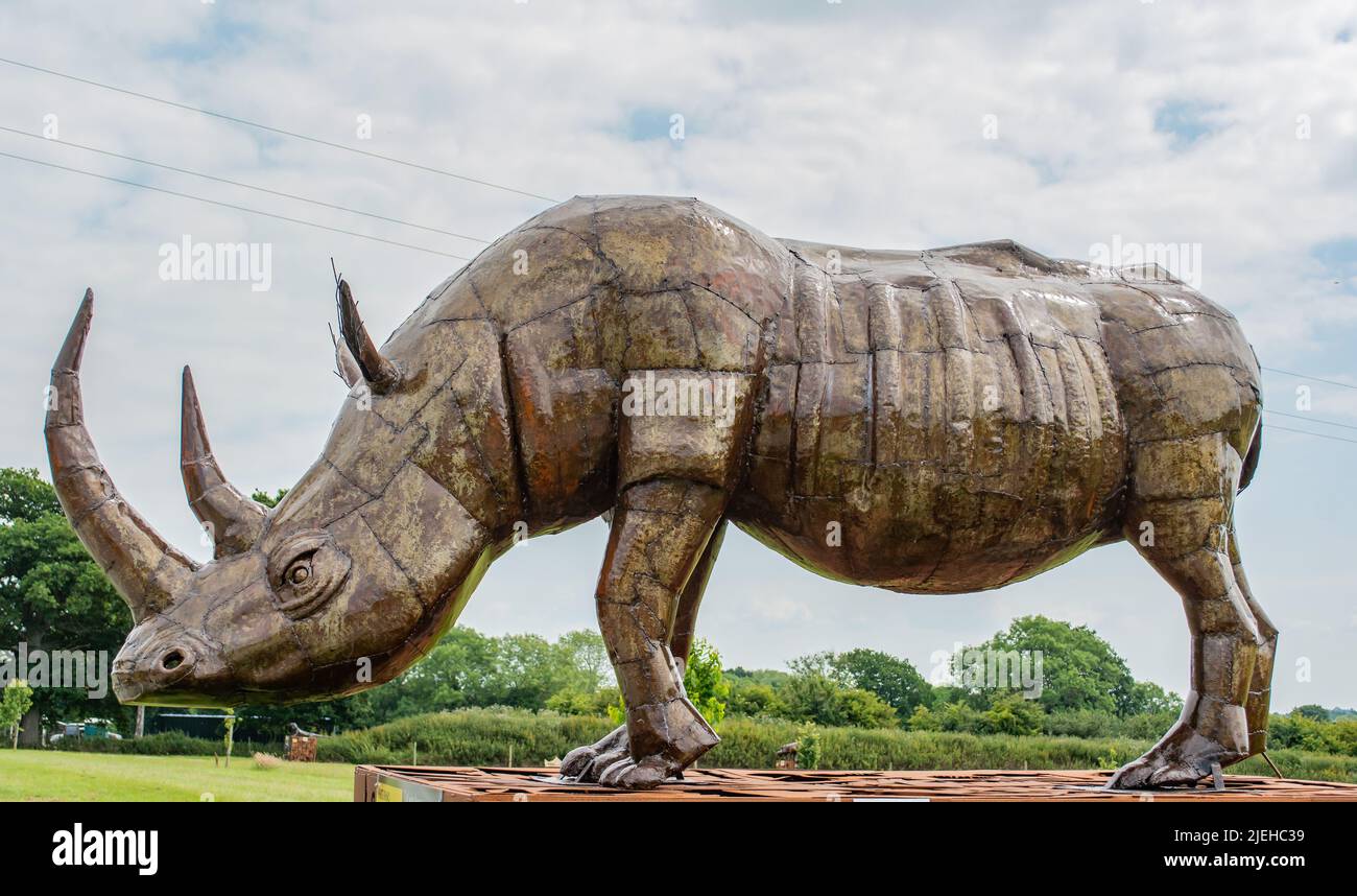 Metal sculptures that are based at the British Iron Works in Oswestry ...