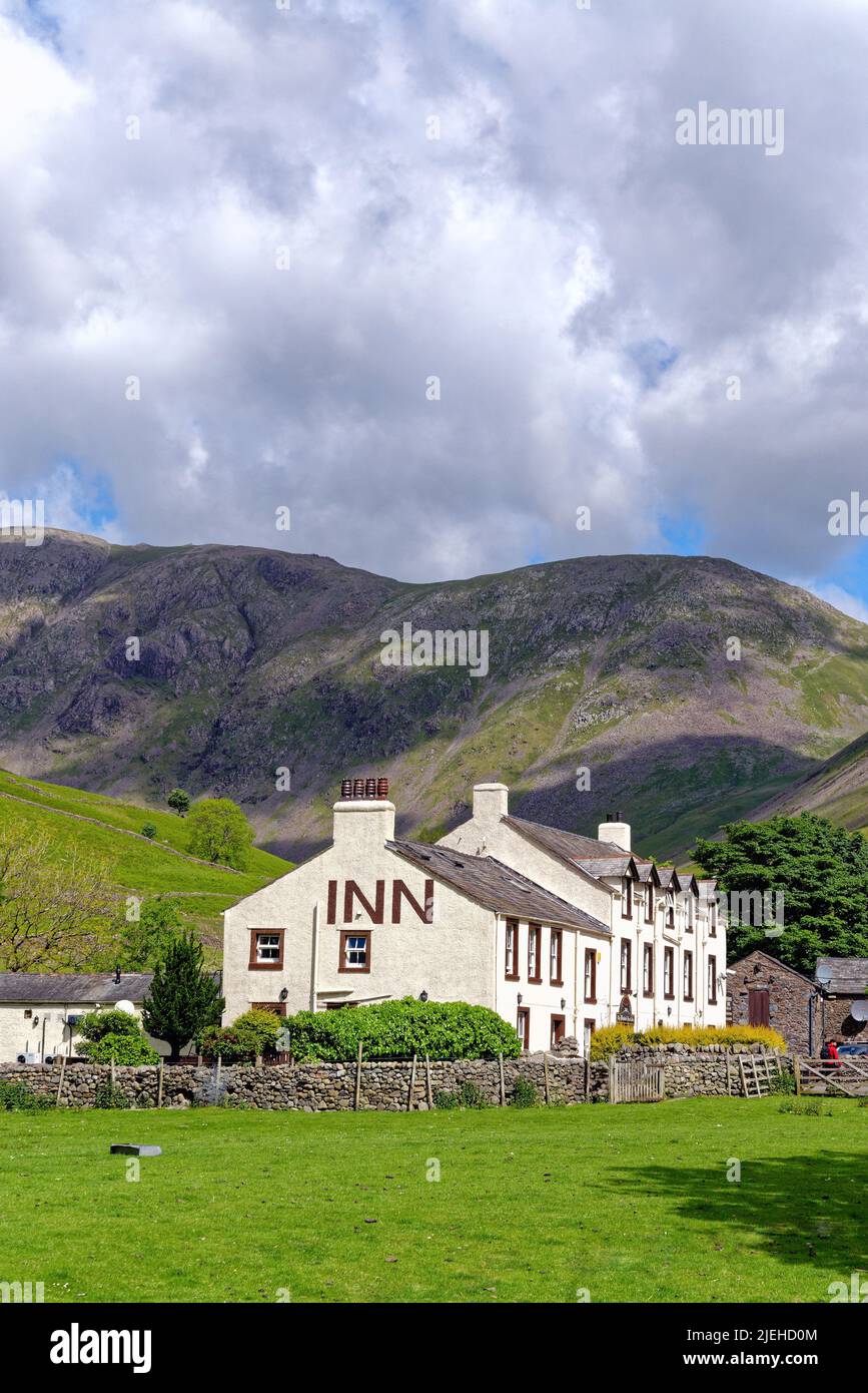Wasdale Head Inn with Pillar mountain and Mosedale in the background on ...