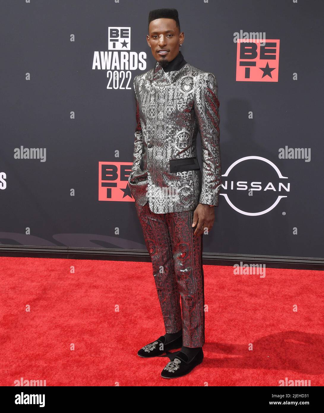 Los Angeles, USA. 26th June, 2022. Dashaun Wesley arrives at the BET Awards 2022 held at the ...