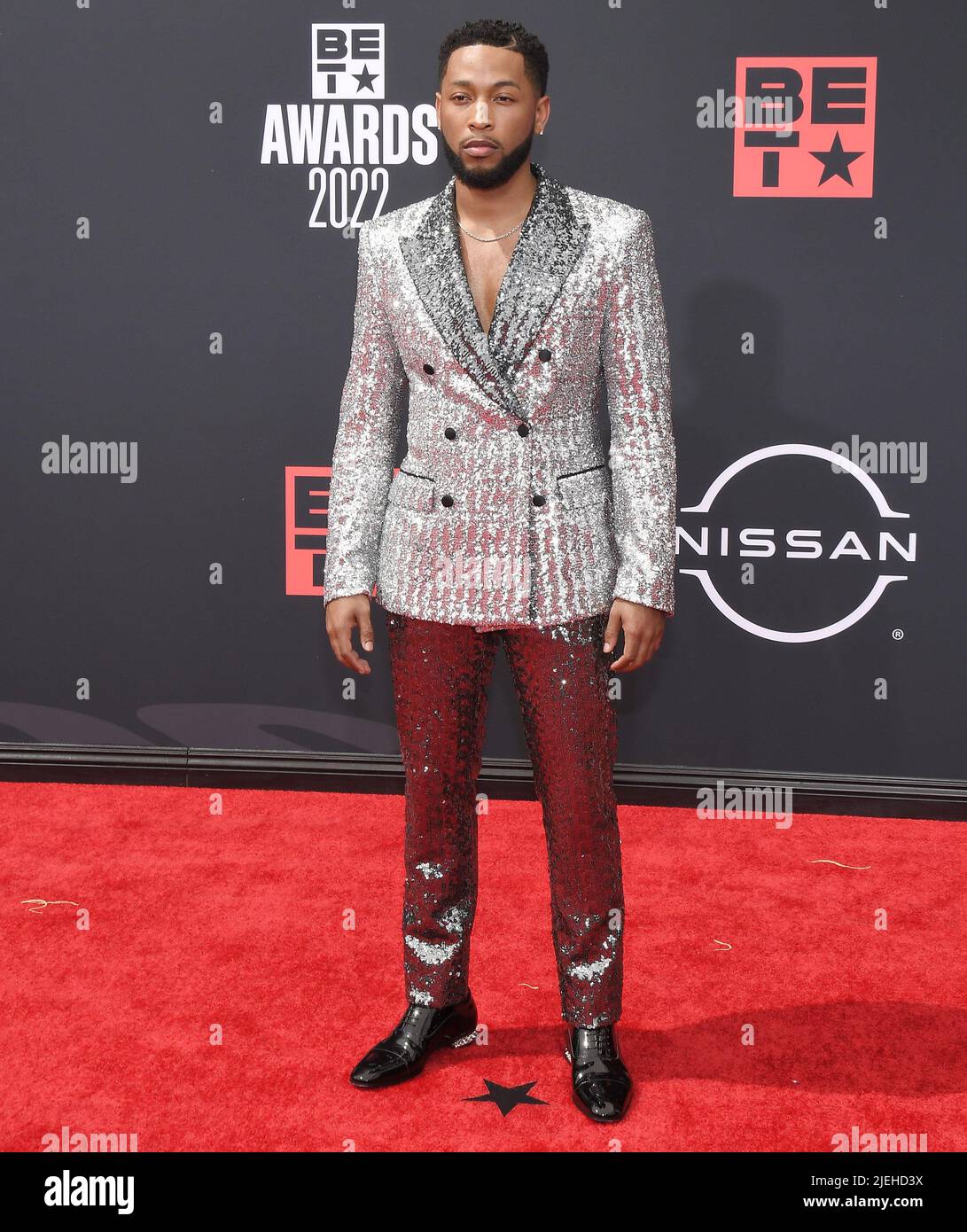 Los Angeles, USA. 26th June, 2022. Jacob Latimore arrives at the BET ...
