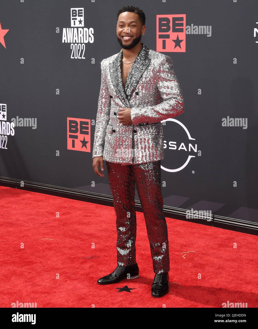 Los Angeles, USA. 26th June, 2022. Jacob Latimore arrives at the BET ...