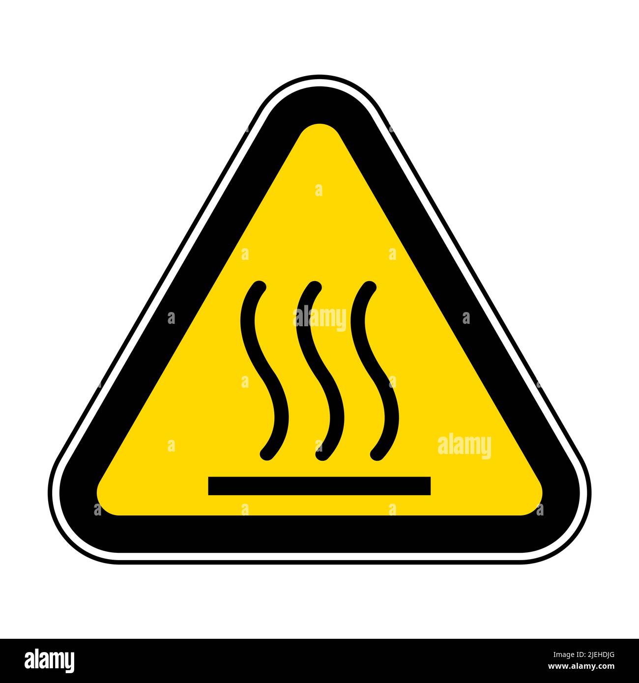 Beware Hot Symbol Sign Isolate On White Background,Vector Illustration ...