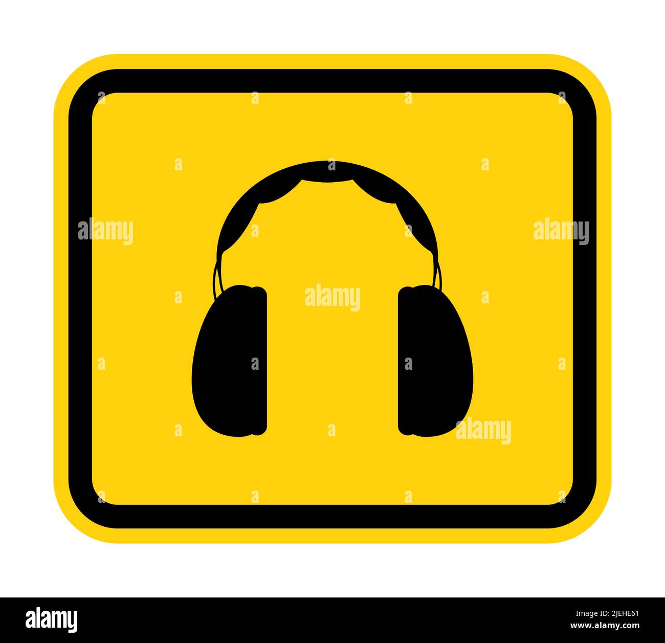 Symbol Ear Protection Required Sign Isolate On White Background,Vector ...