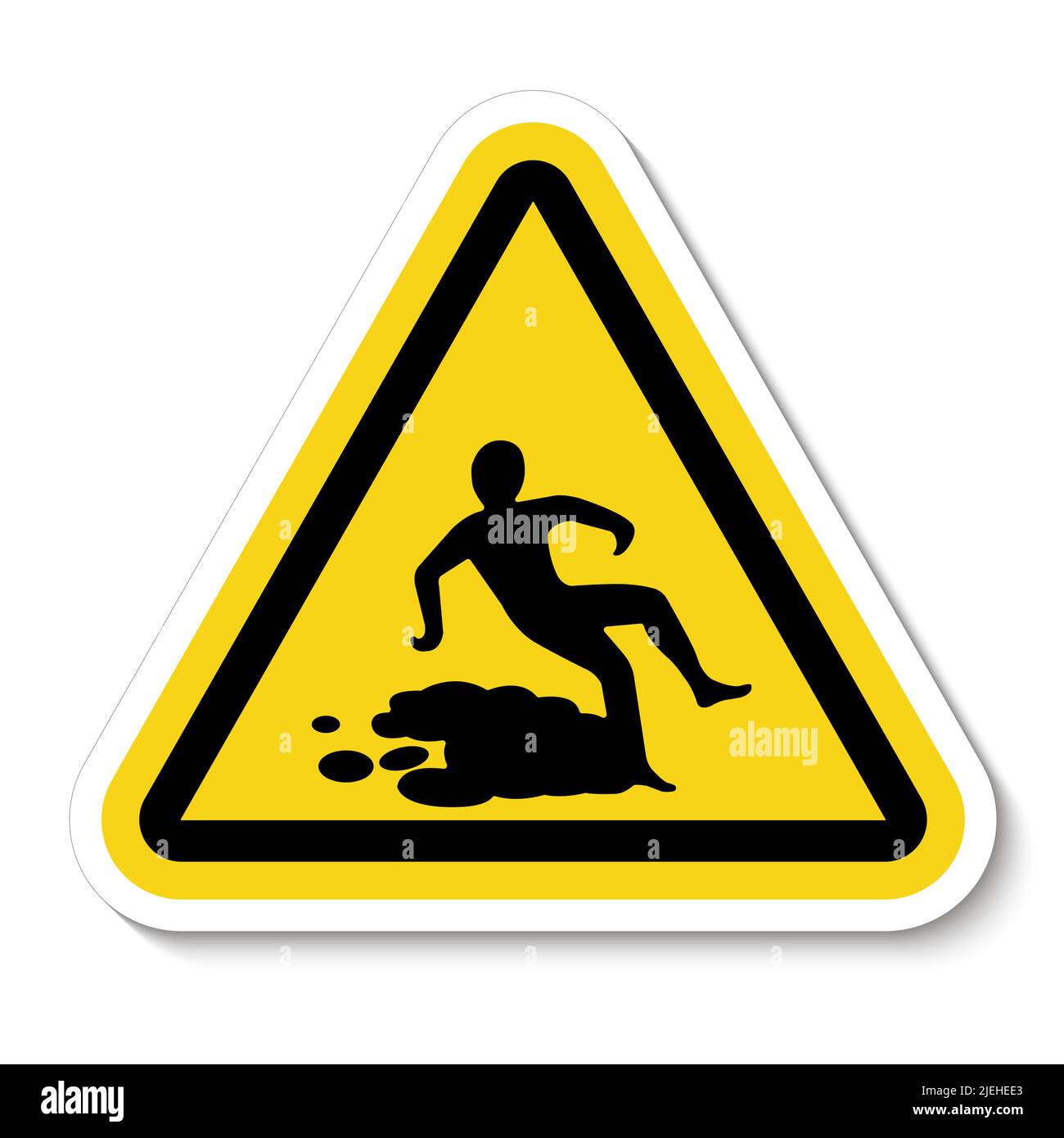 Beware Slippery Surface Symbol Isolate On White Background,Vector ...