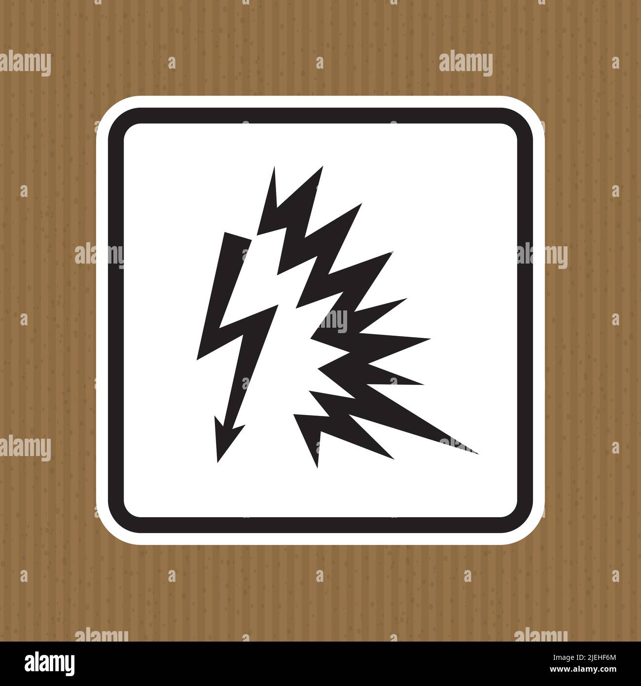 Warning Sign Arc Flash Symbol on white background Stock Vector Image ...