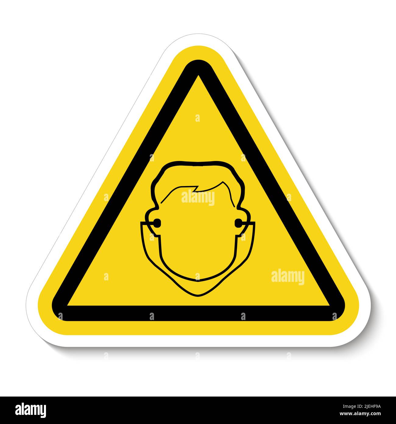 Symbol Wear Ear Plug Sign Isolate On White Background,Vector ...