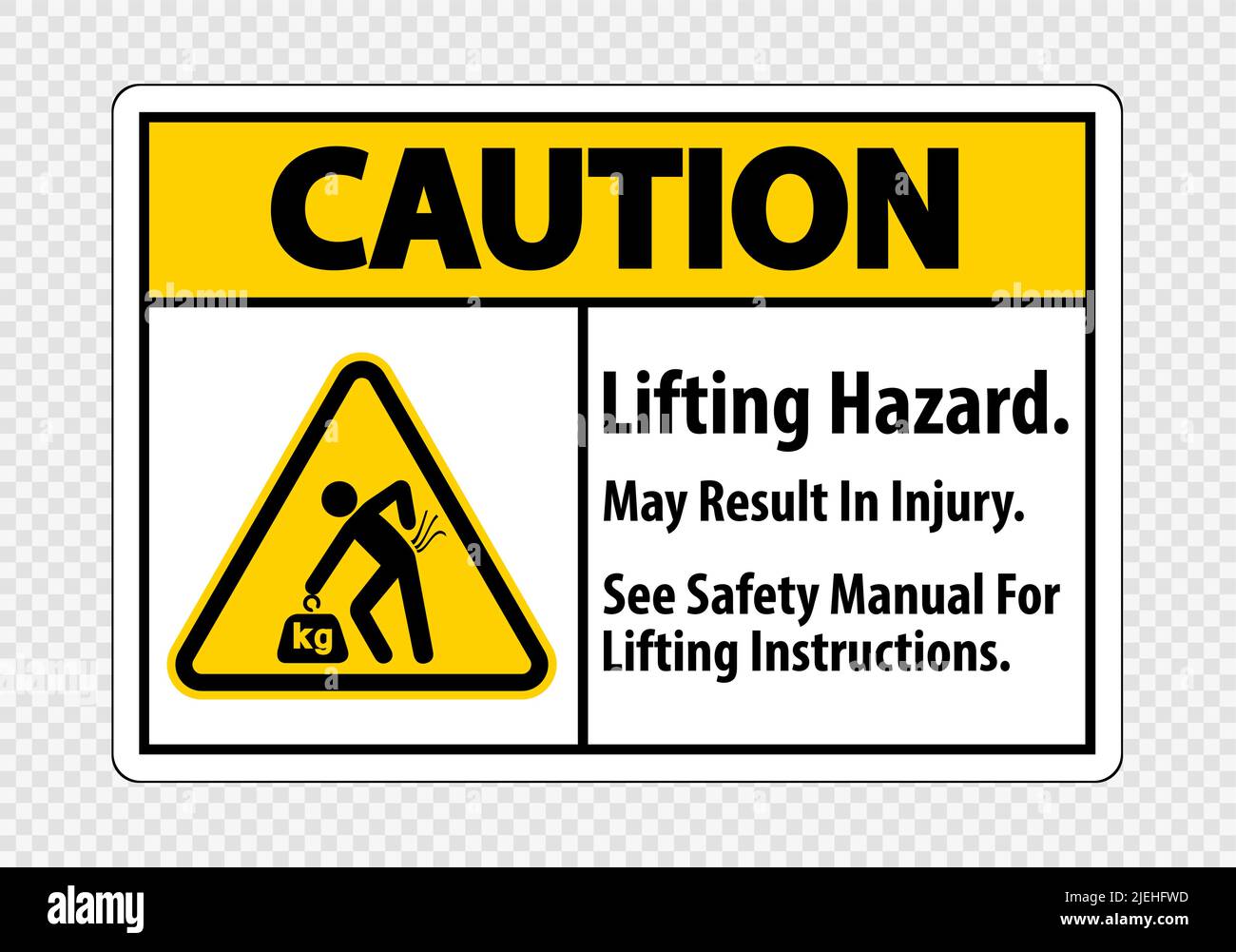 Lifting Hazard,May Result In Injury, See Safety Manual For Lifting ...