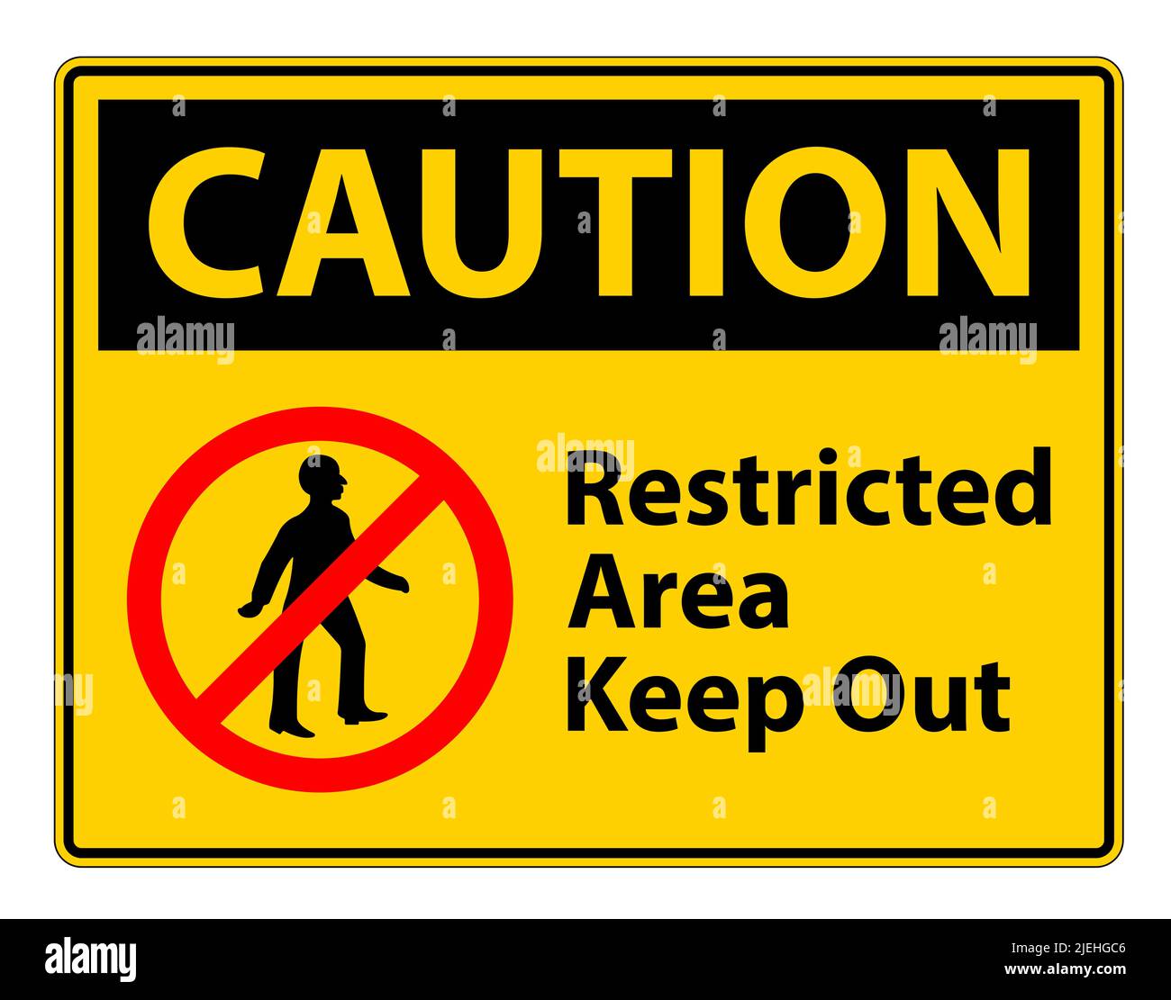 Restricted Area Keep Out Symbol Sign On White Background Stock Vector ...