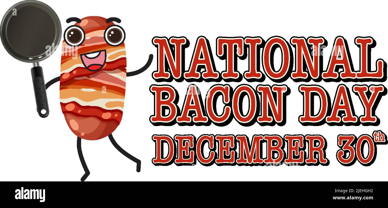 International bacon day poster template illustration Stock Vector Image ...