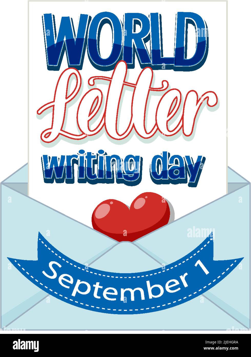 World Letter Writing Day Banner Design illustration Stock Vector Image ...