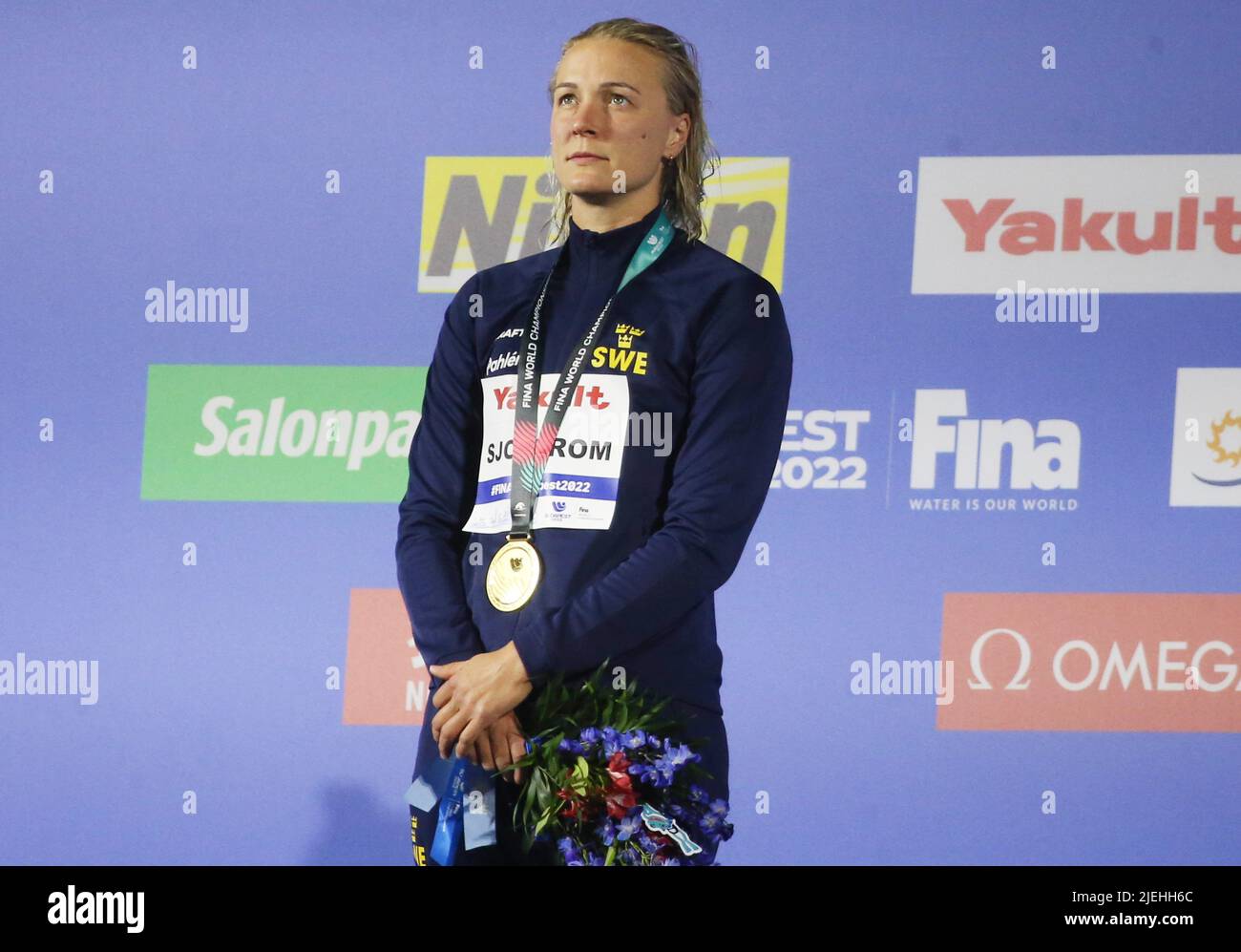 Sarah Sjostrom of Sweden Gold medal, 50 M Butterfly Women during the ...