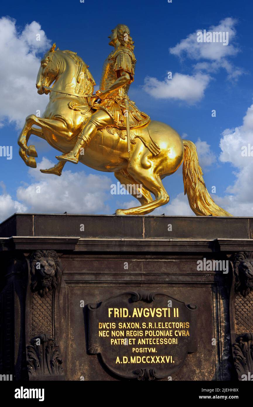 Goldener Reiter, Reiterstandbild von August II. von Sachsen, August der ...