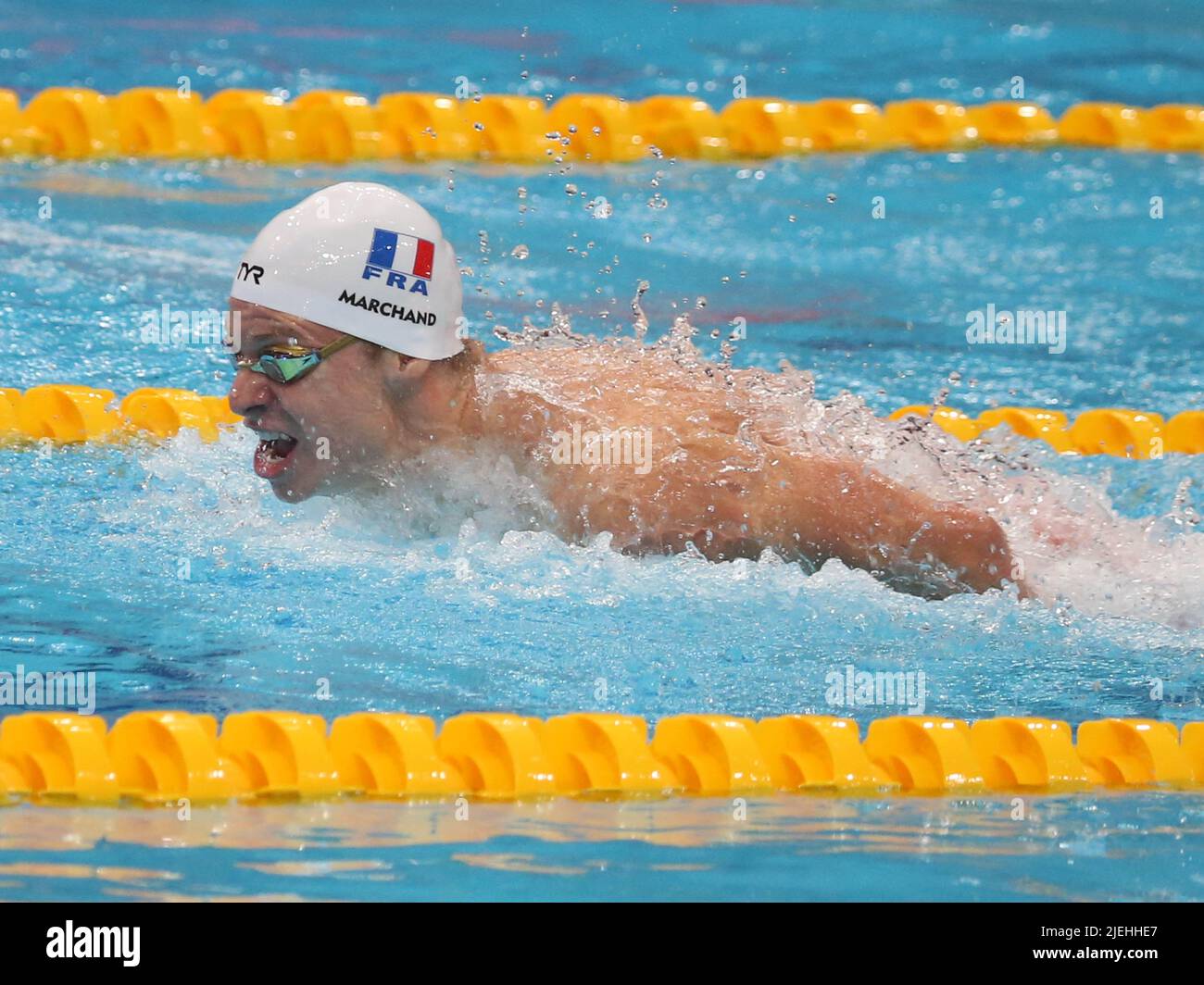 Leon Marchand of France, Final 4X100 M Medley Men during the 19th FINA ...