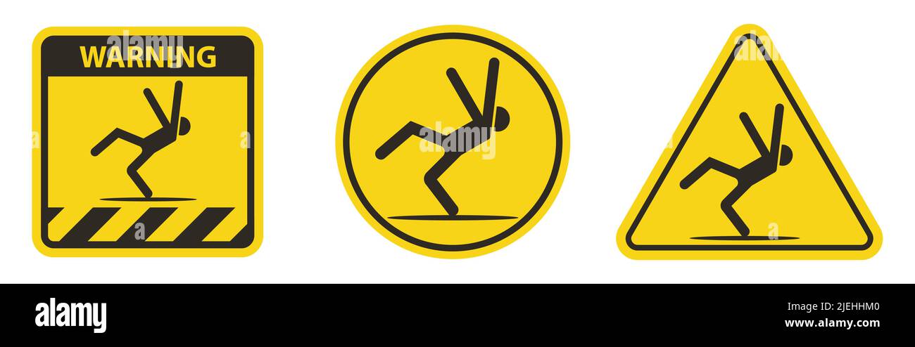 Caution Slippery When Wet Sign on white background Stock Vector Image ...