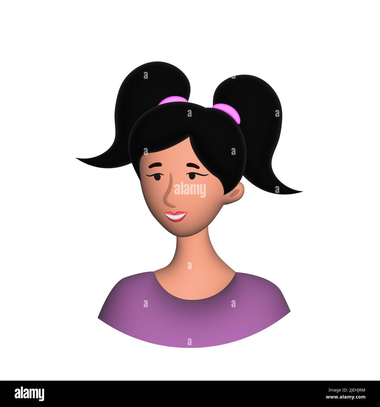 Pigtails pigtail illustration hi-res stock photography and images - Alamy