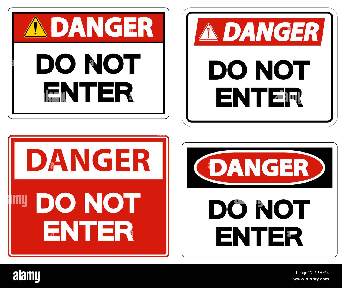 Danger Do Not Enter Symbol On White Background Stock Vector Image & Art ...