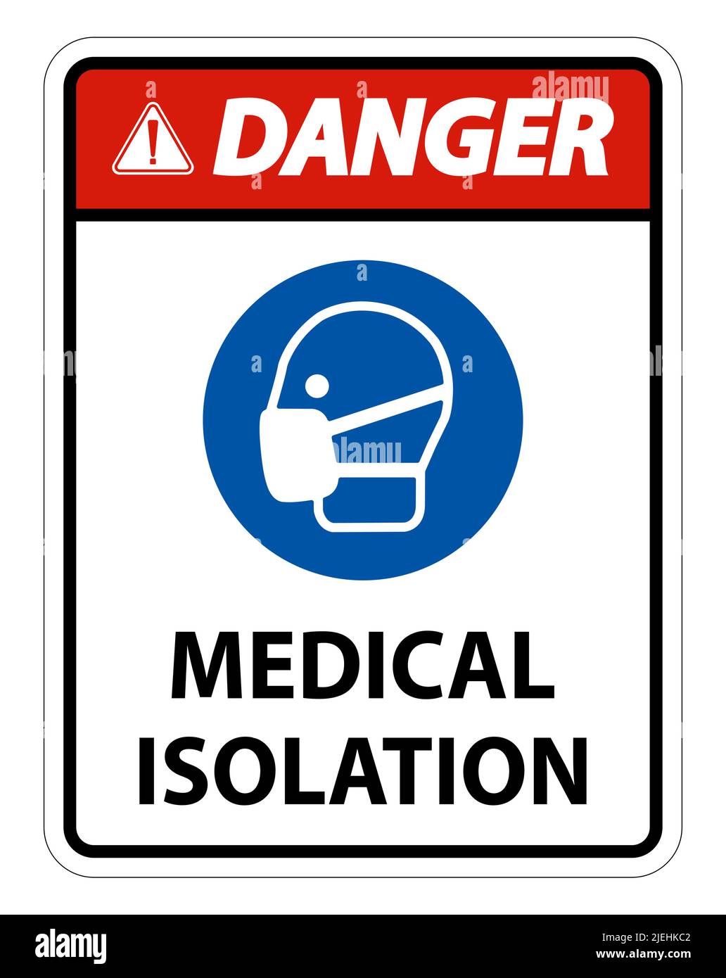 Danger Medical Isolation Sign Isolate On White Background,Vector ...