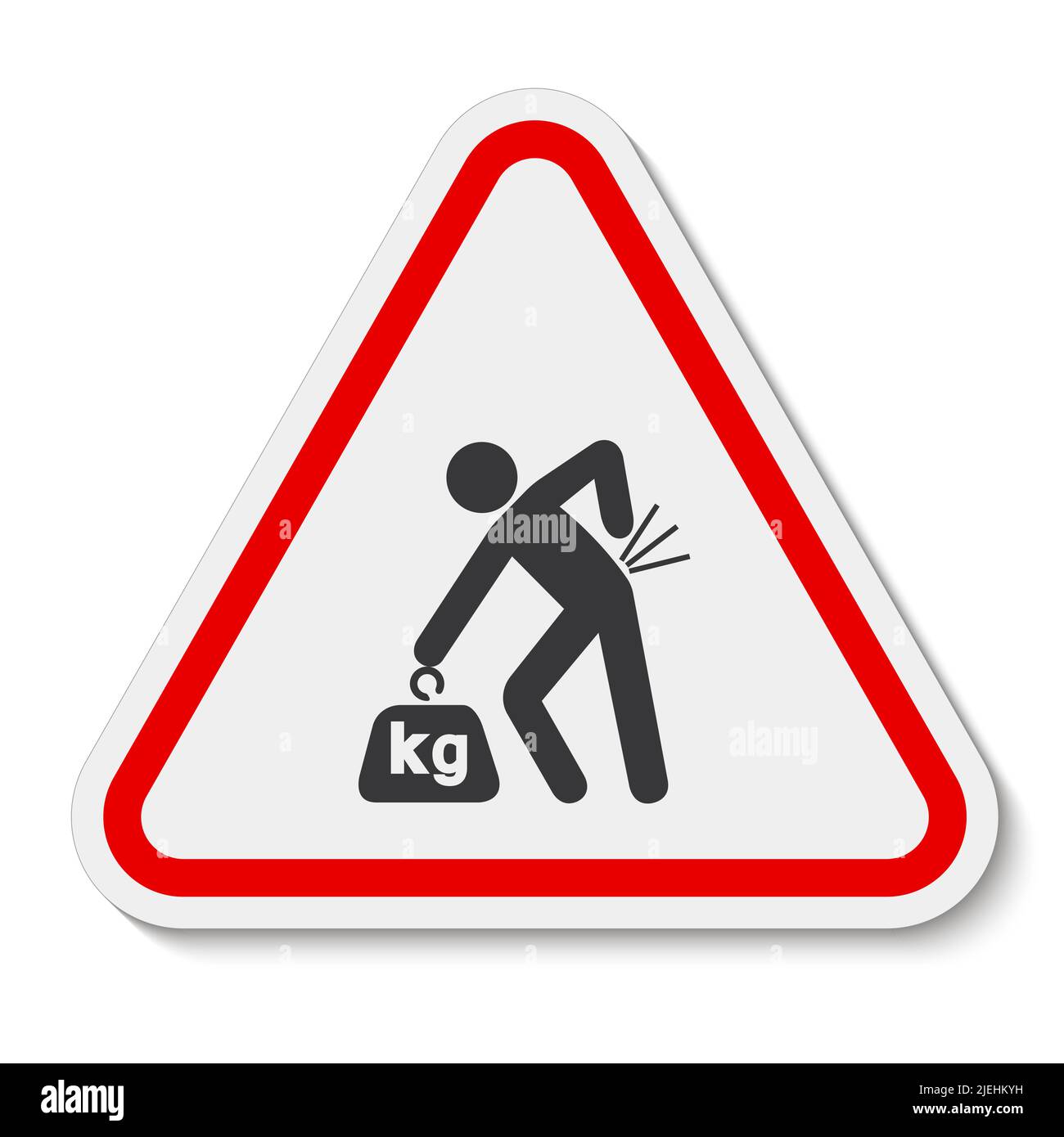 Lifting Hazard Symbol Sign, Vector Illustration, Isolate On White ...