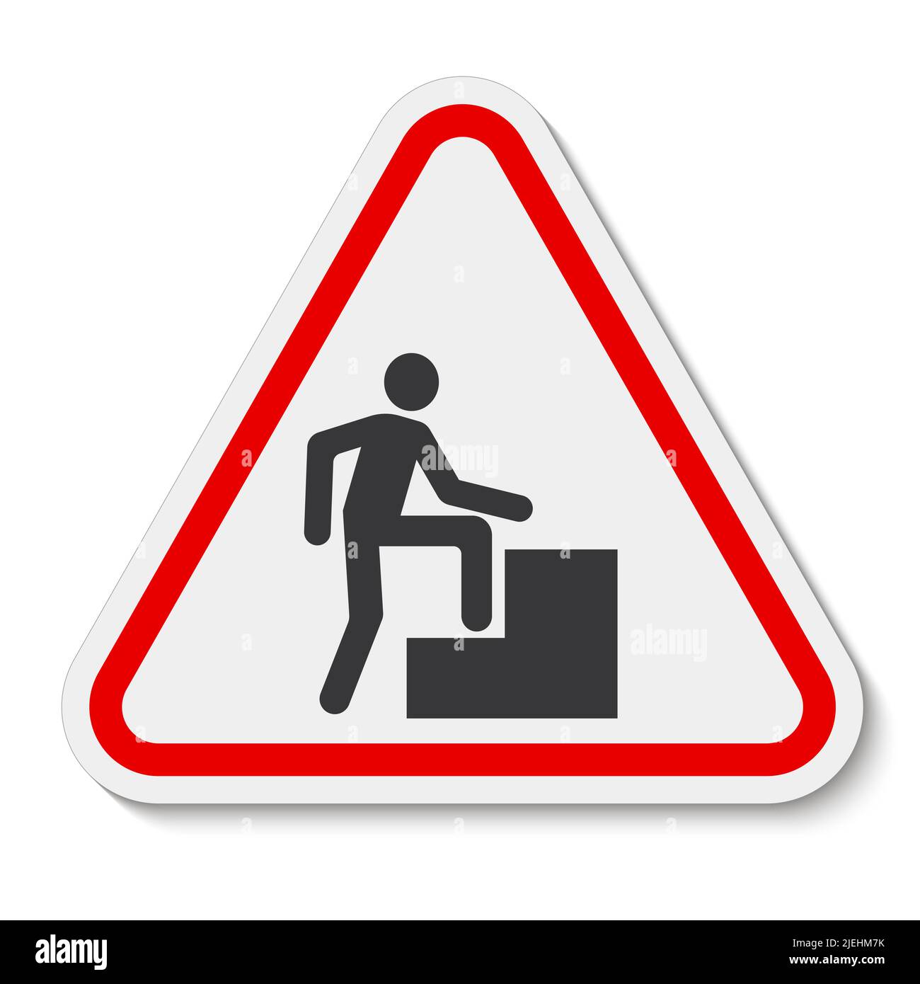 Caution Step Up Sign On White Background Stock Vector Image & Art - Alamy