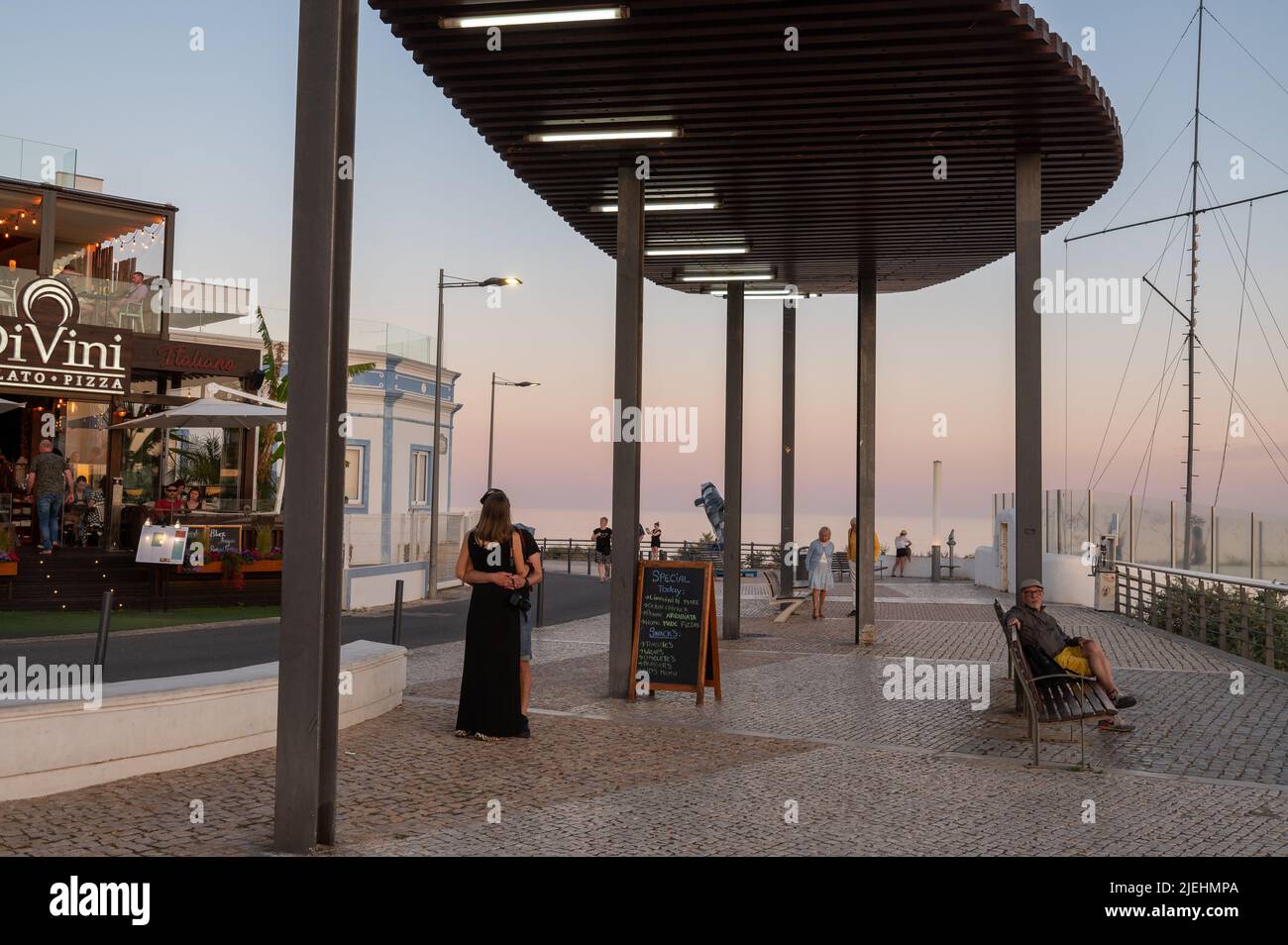 Albufeira, Portugal. 2022 May 12 . People enjoying the tourist city of ...
