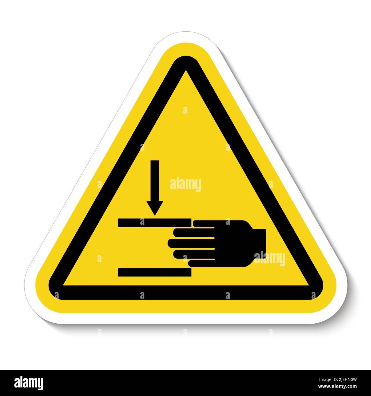 Hand Crush Force From Above Symbol Sign Isolate on White Background ...